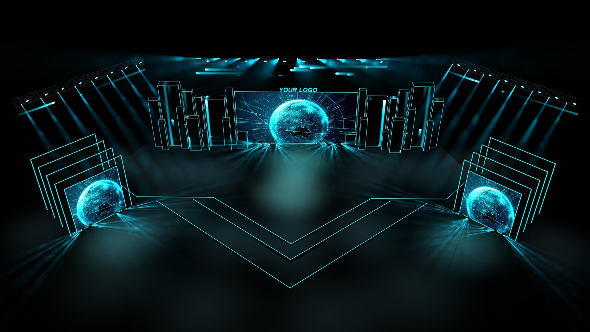 3D Model Virtual Event Stage - TurboSquid 2192693