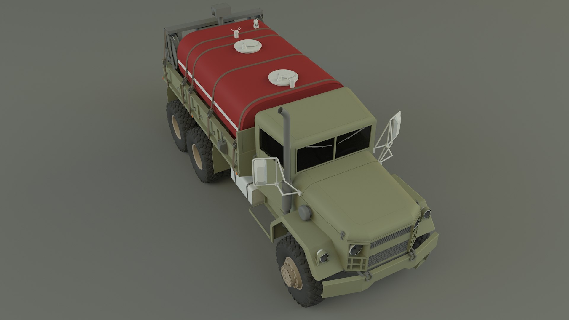 3D Model Military Tanker Truck - TurboSquid 2270399