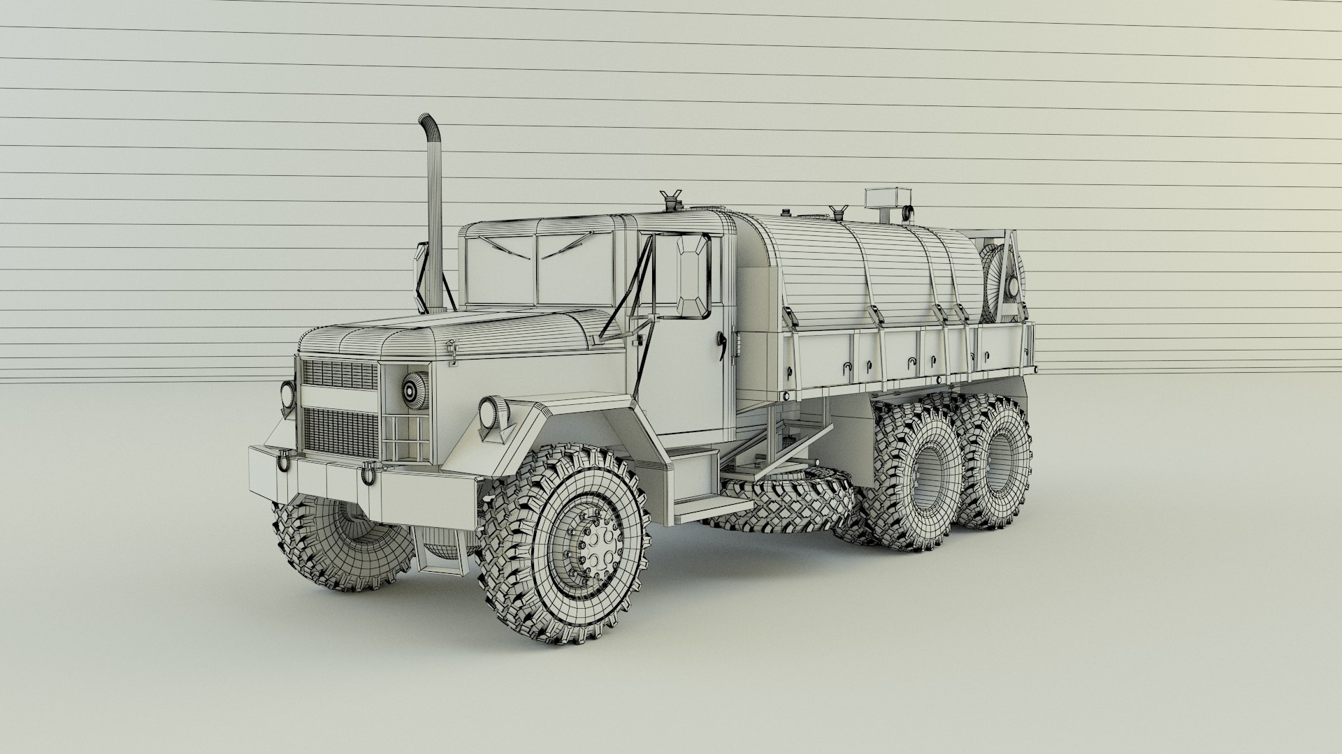 3D Model Military Tanker Truck - TurboSquid 2270399