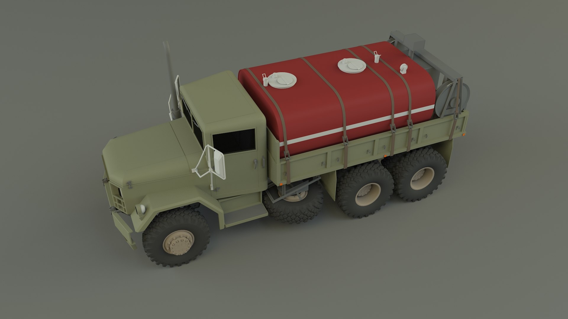 3D Model Military Tanker Truck - TurboSquid 2270399