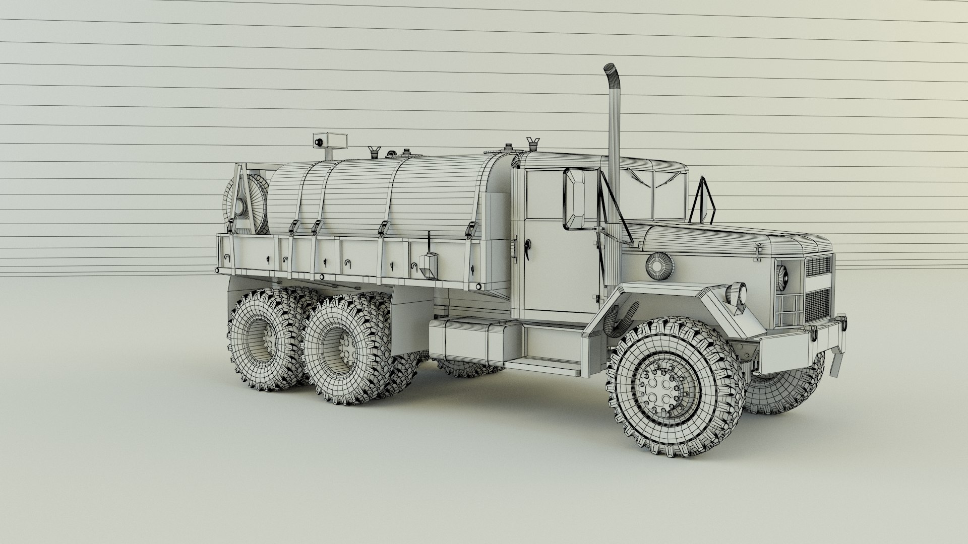 3D Model Military Tanker Truck - TurboSquid 2270399