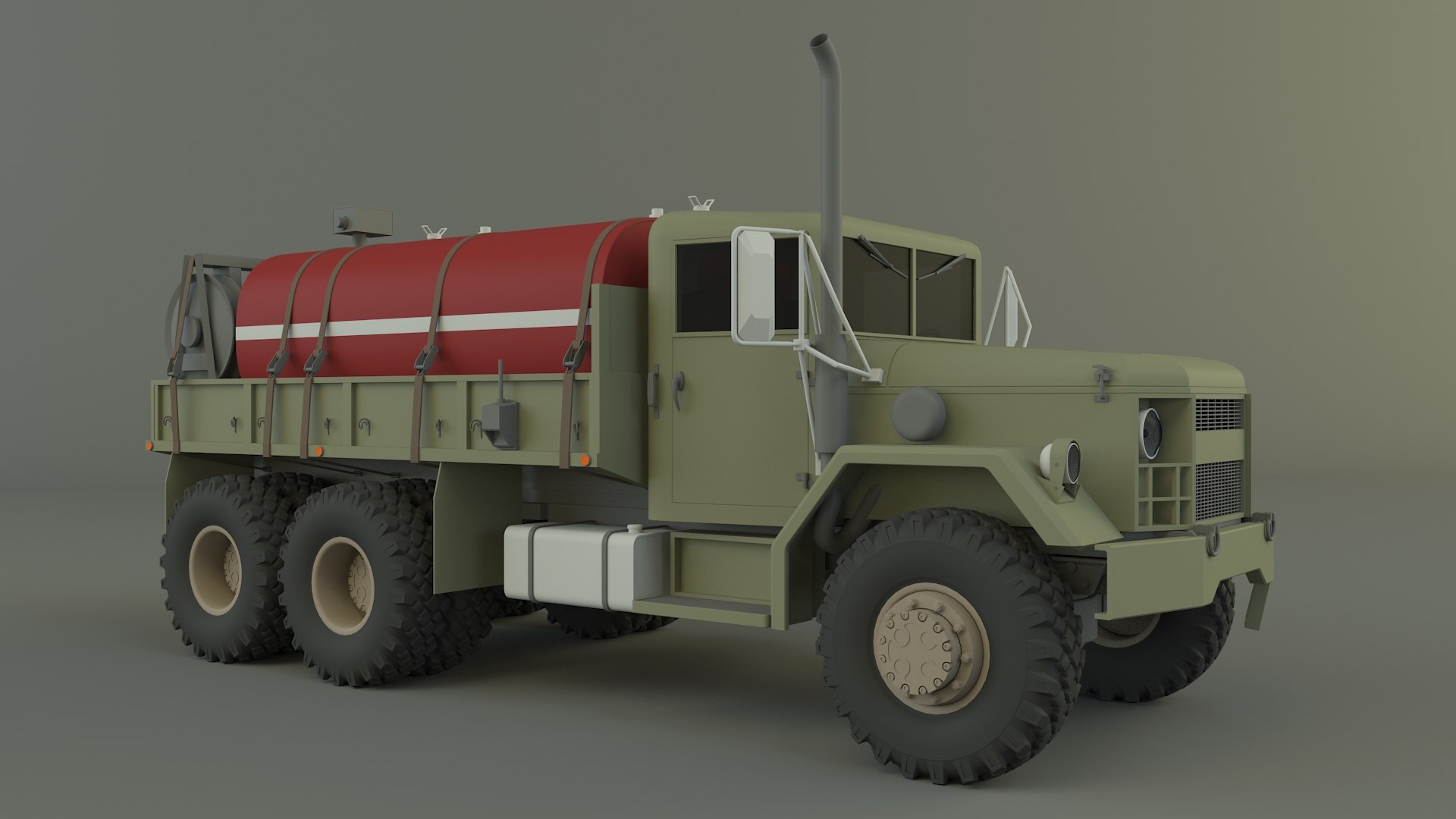 3D Model Military Tanker Truck - TurboSquid 2270399
