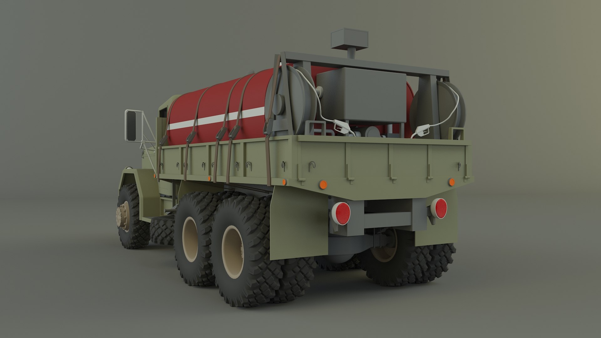 3D Model Military Tanker Truck - TurboSquid 2270399