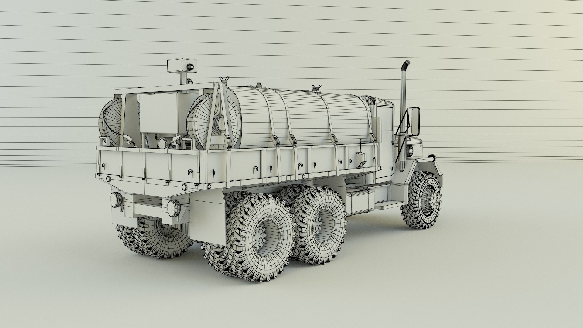 3D Model Military Tanker Truck - TurboSquid 2270399