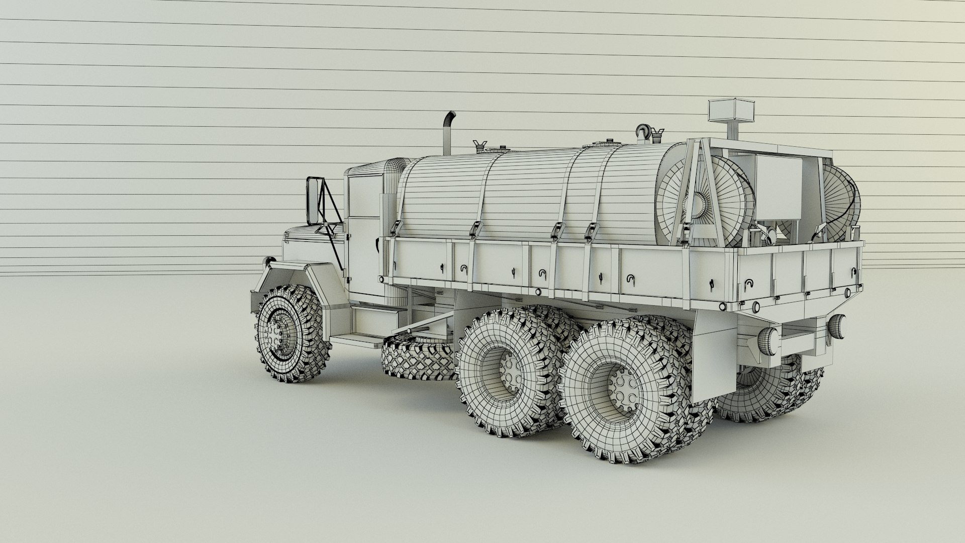 3D Model Military Tanker Truck - TurboSquid 2270399