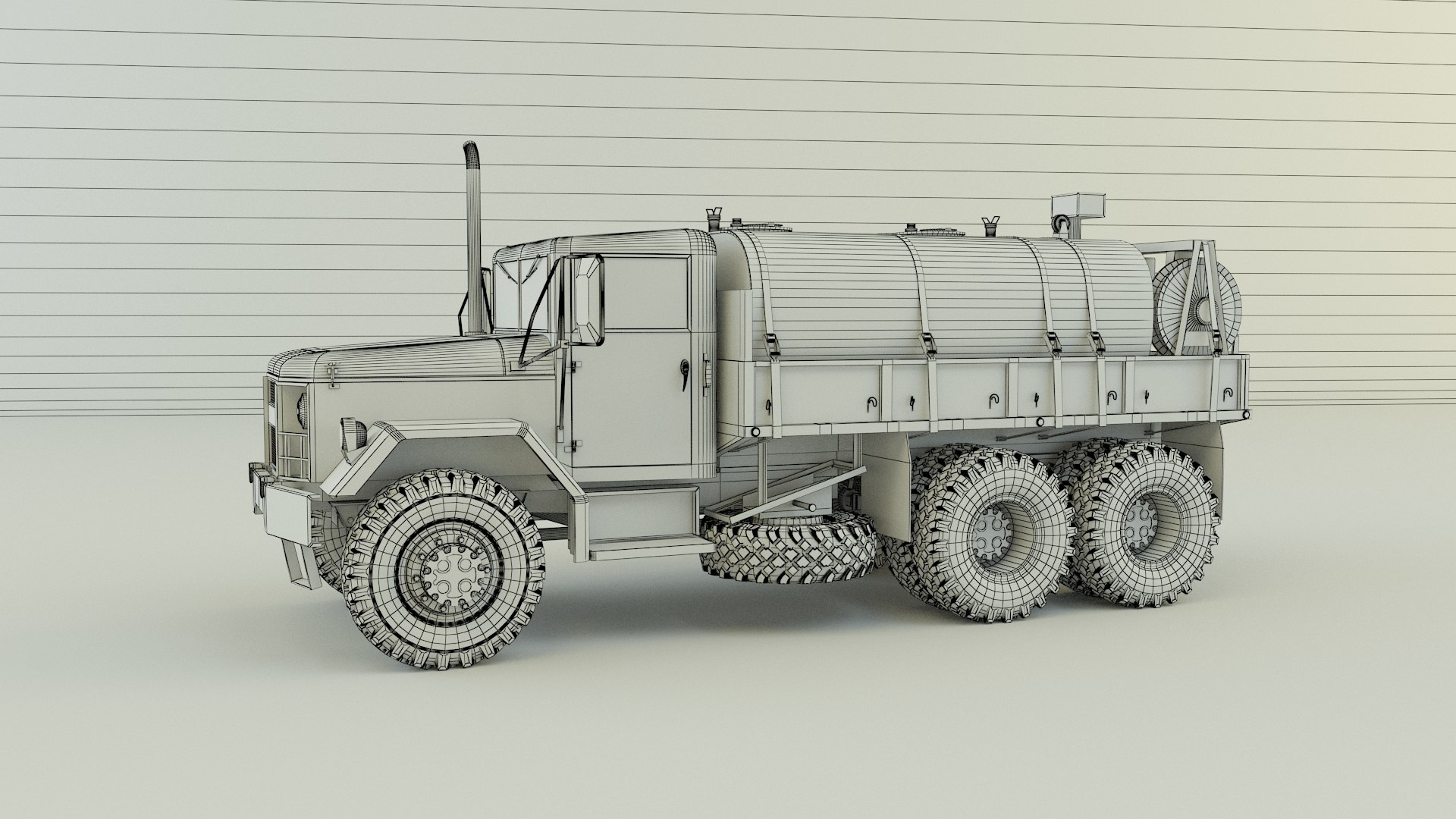 3D Model Military Tanker Truck - TurboSquid 2270399