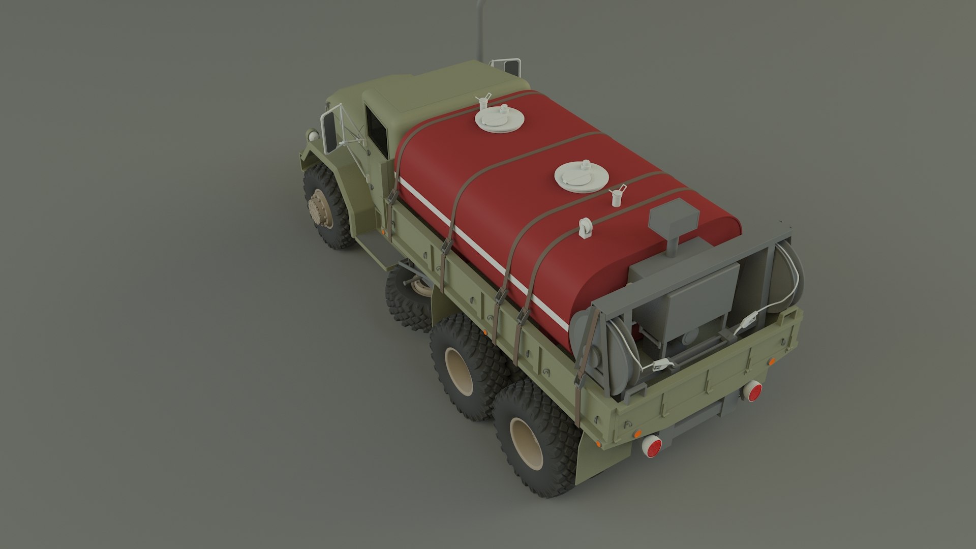 3D Model Military Tanker Truck - TurboSquid 2270399