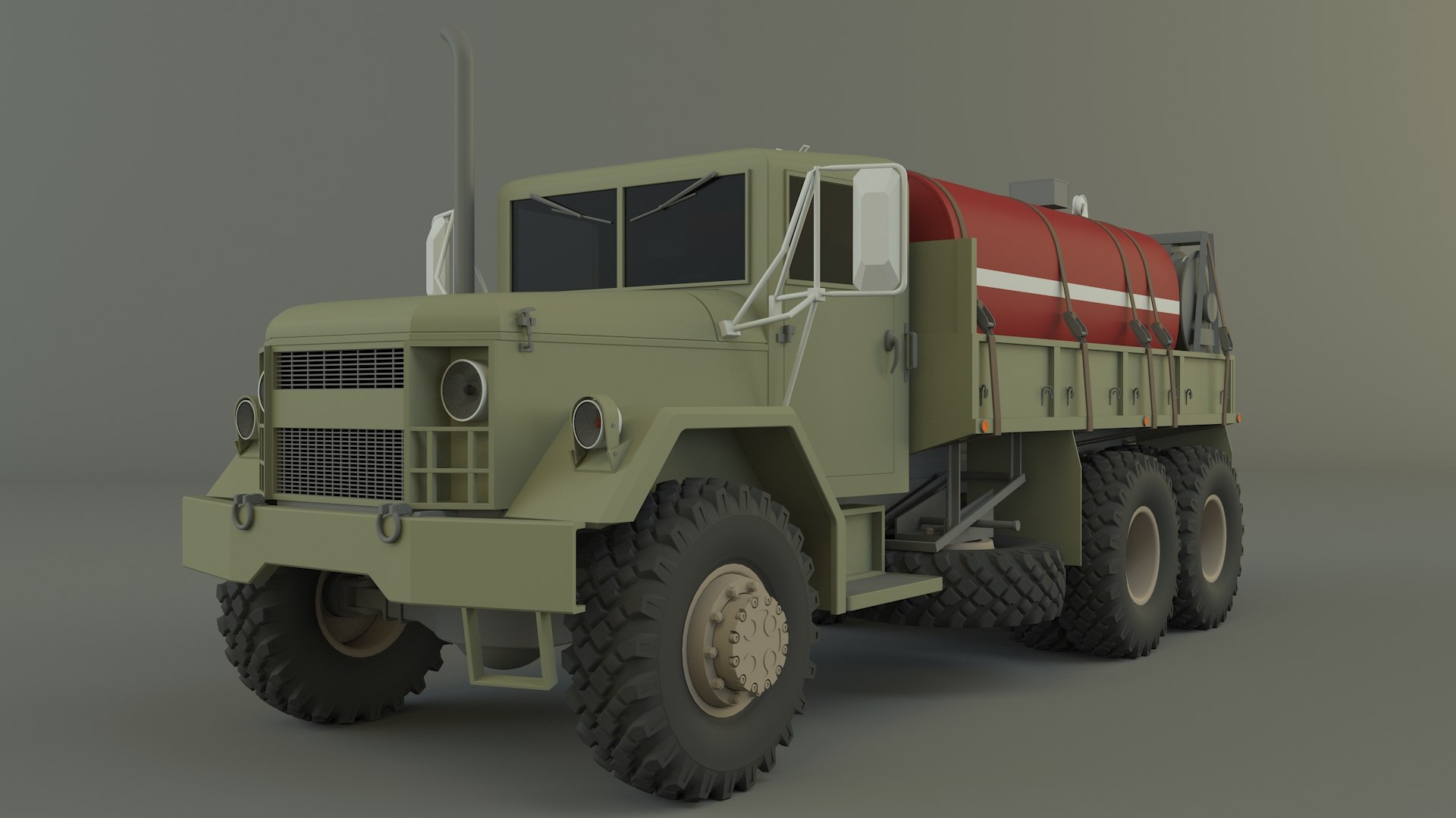 3D Model Military Tanker Truck - TurboSquid 2270399