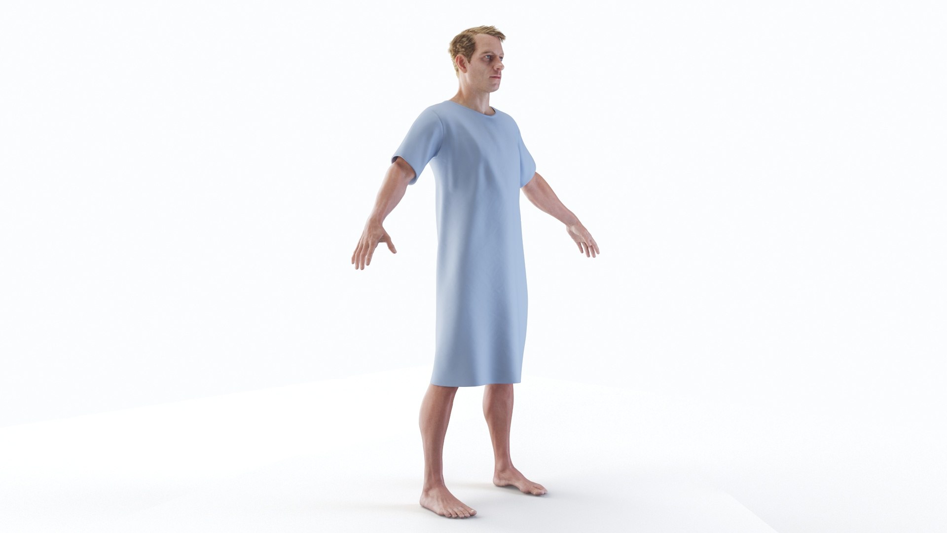 Male Patient Clothing 3D Model - TurboSquid 2161674