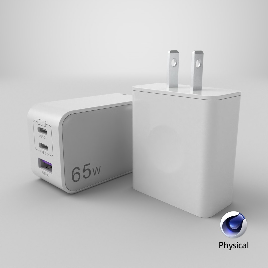 2 USB Power Adapters US 3D Model - TurboSquid 2279028