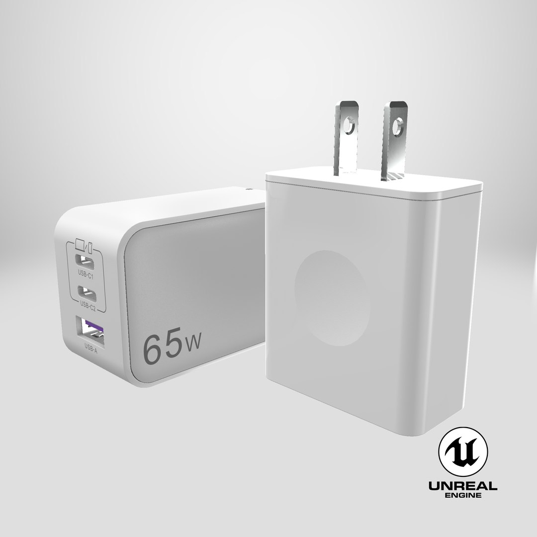 2 USB Power Adapters US 3D Model - TurboSquid 2279028