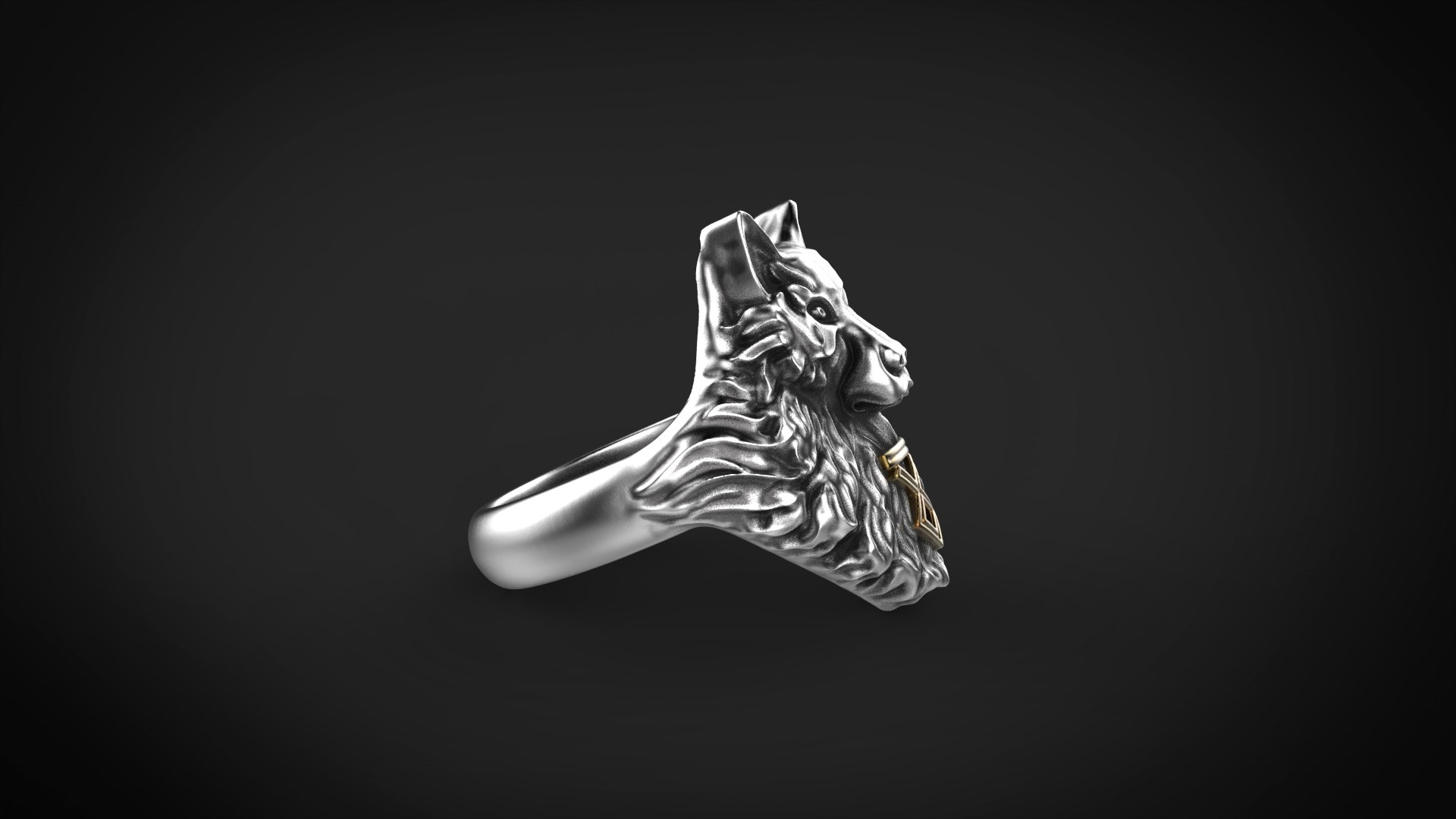 3D Wolf Rune Ring - TurboSquid 2199999