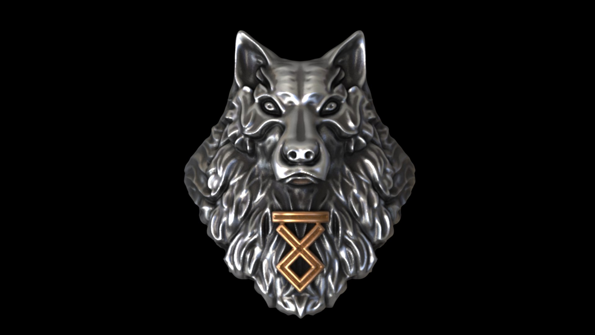 3D Wolf Rune Ring - TurboSquid 2199999