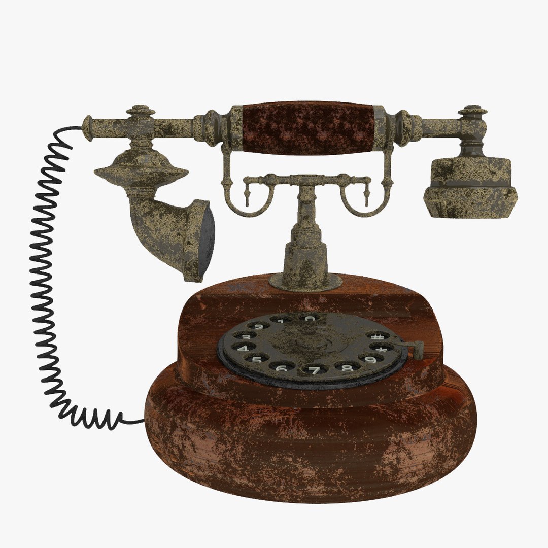 Antique rotary dial phone model - TurboSquid 1337234