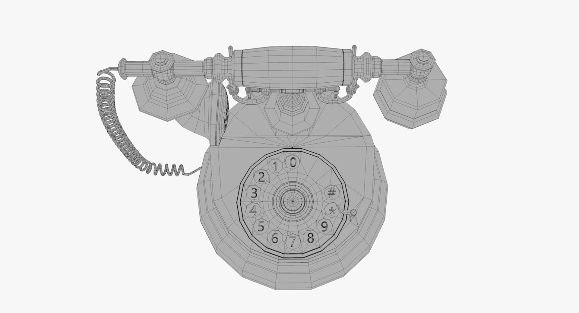 Antique rotary dial phone model - TurboSquid 1337234