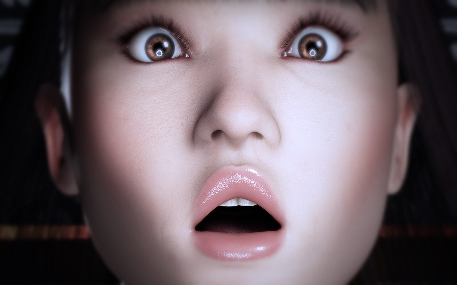 3d model realistic female mei 2head