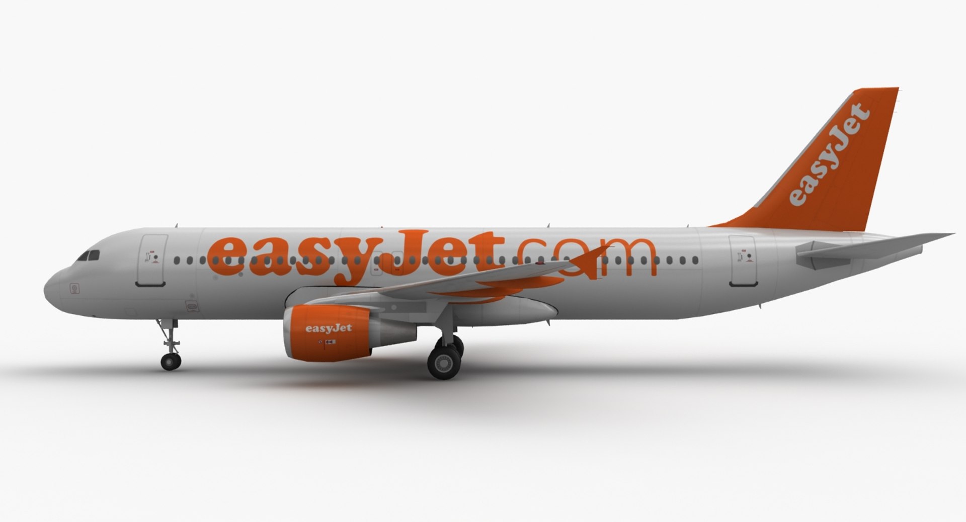 airbus a320 easyjet animation 3d model