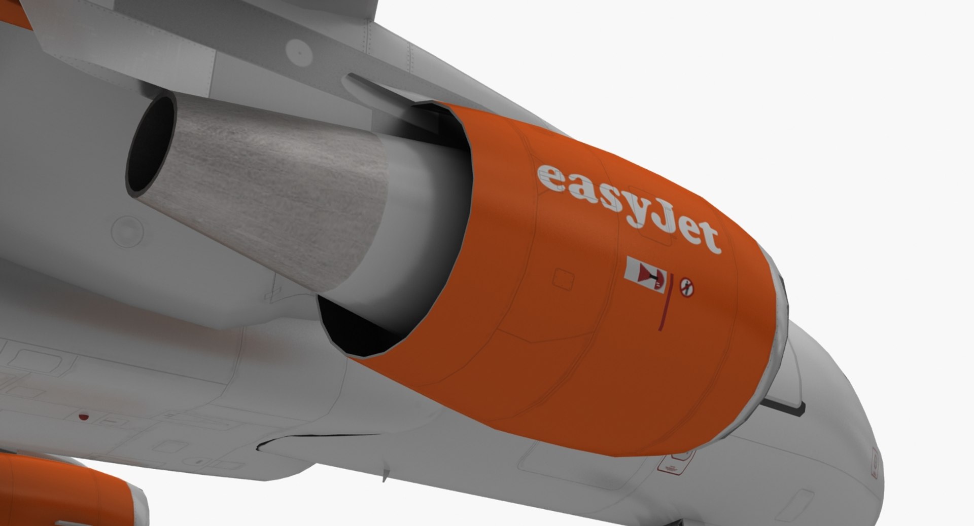 airbus a320 easyjet animation 3d model