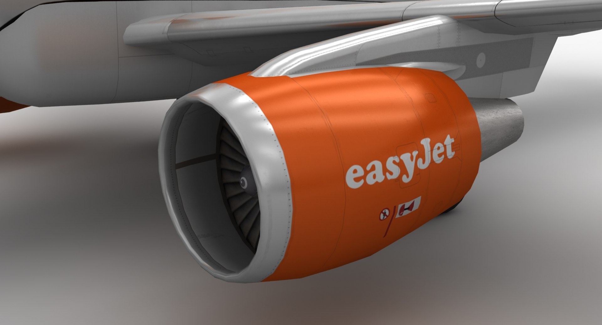 airbus a320 easyjet animation 3d model