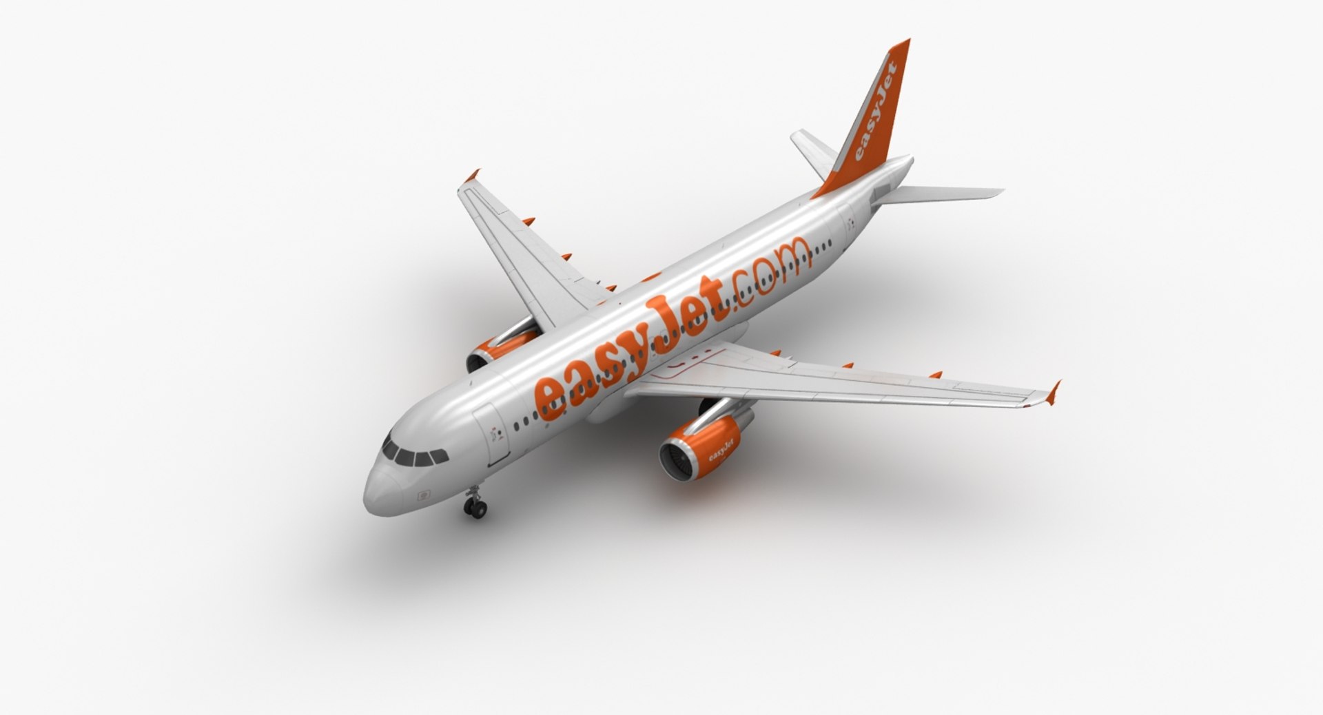 airbus a320 easyjet animation 3d model