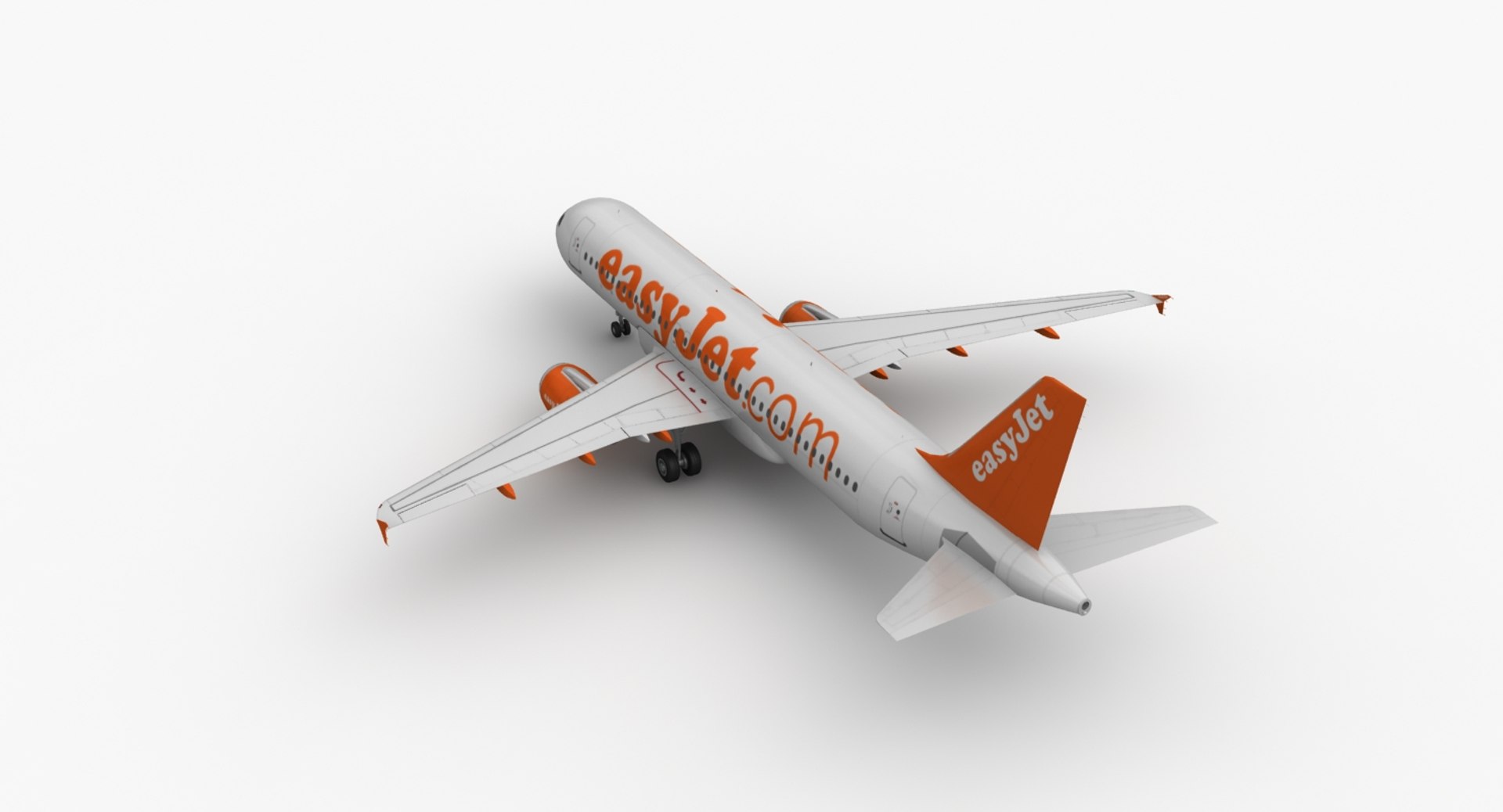 airbus a320 easyjet animation 3d model