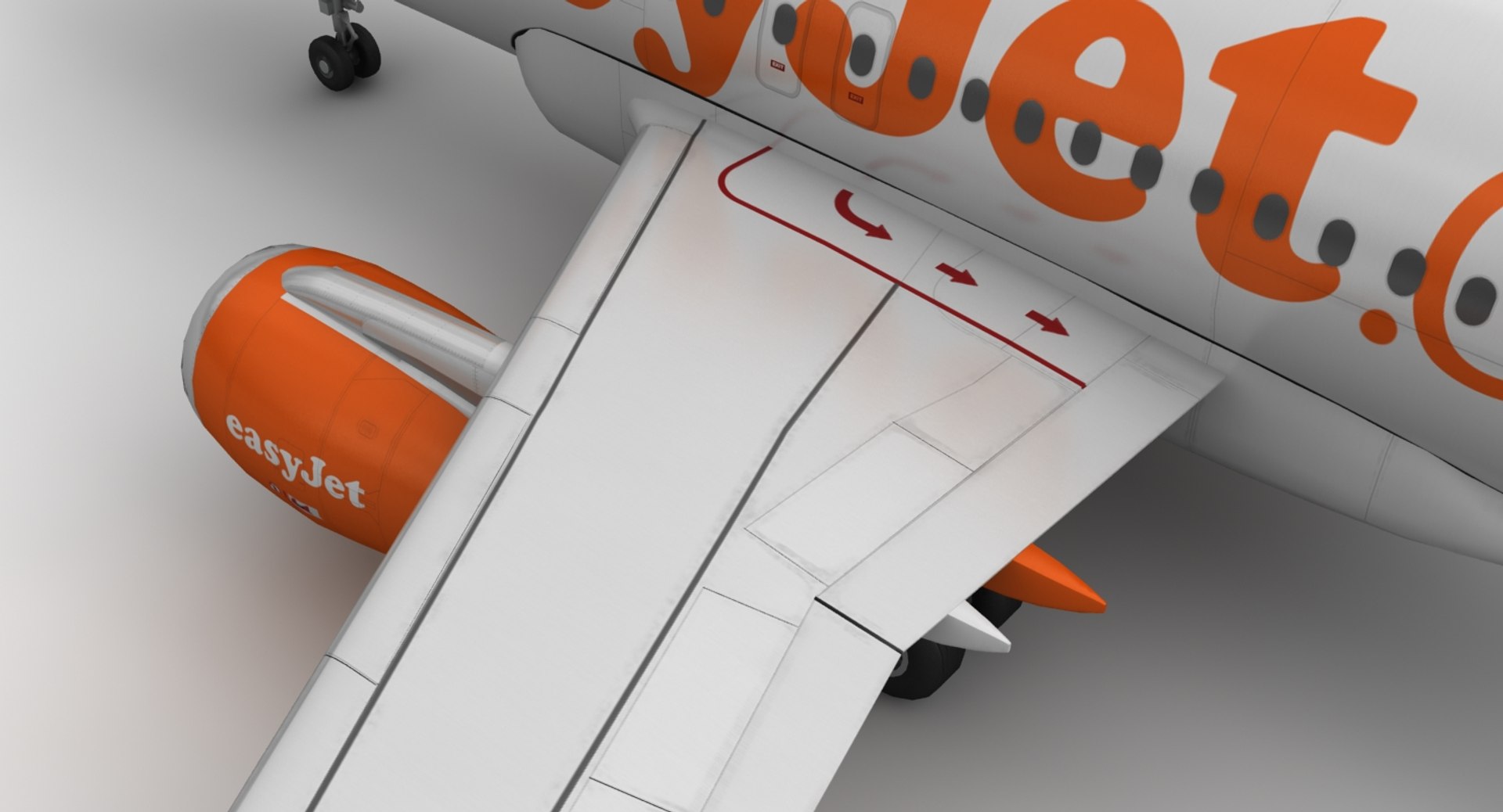 airbus a320 easyjet animation 3d model
