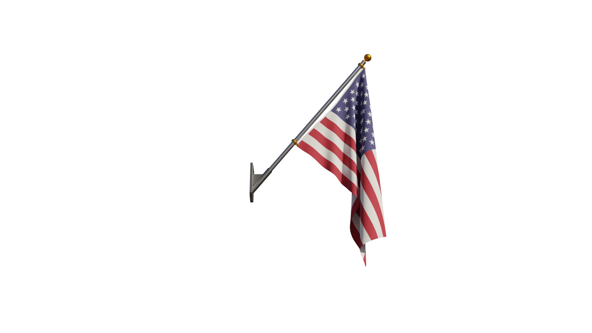 Wall Flag USA Model - TurboSquid 2054112