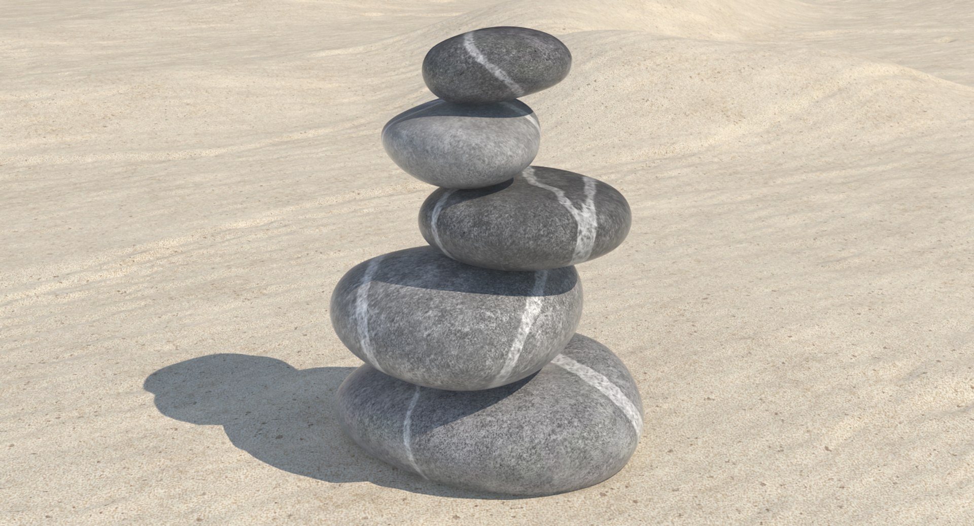 3D Zen Stones Model - TurboSquid 1230126