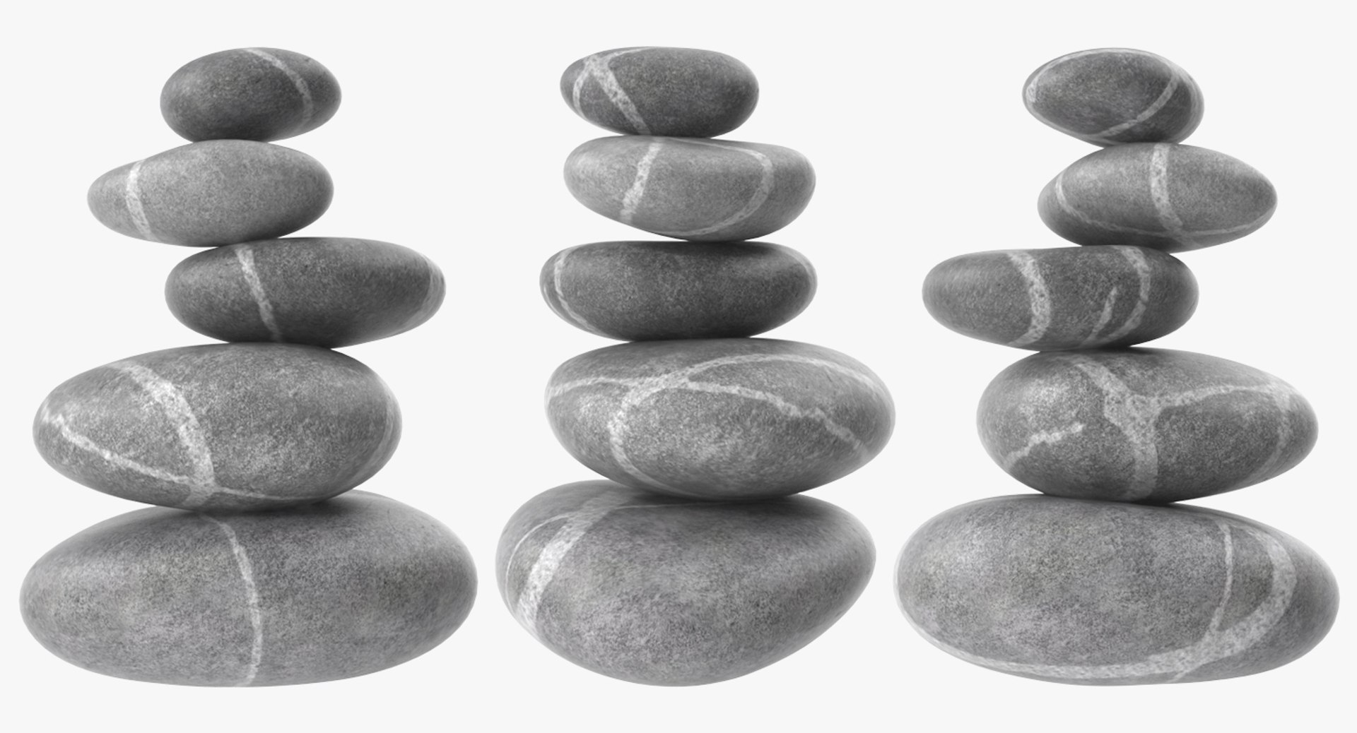 3D Zen Stones Model - TurboSquid 1230126
