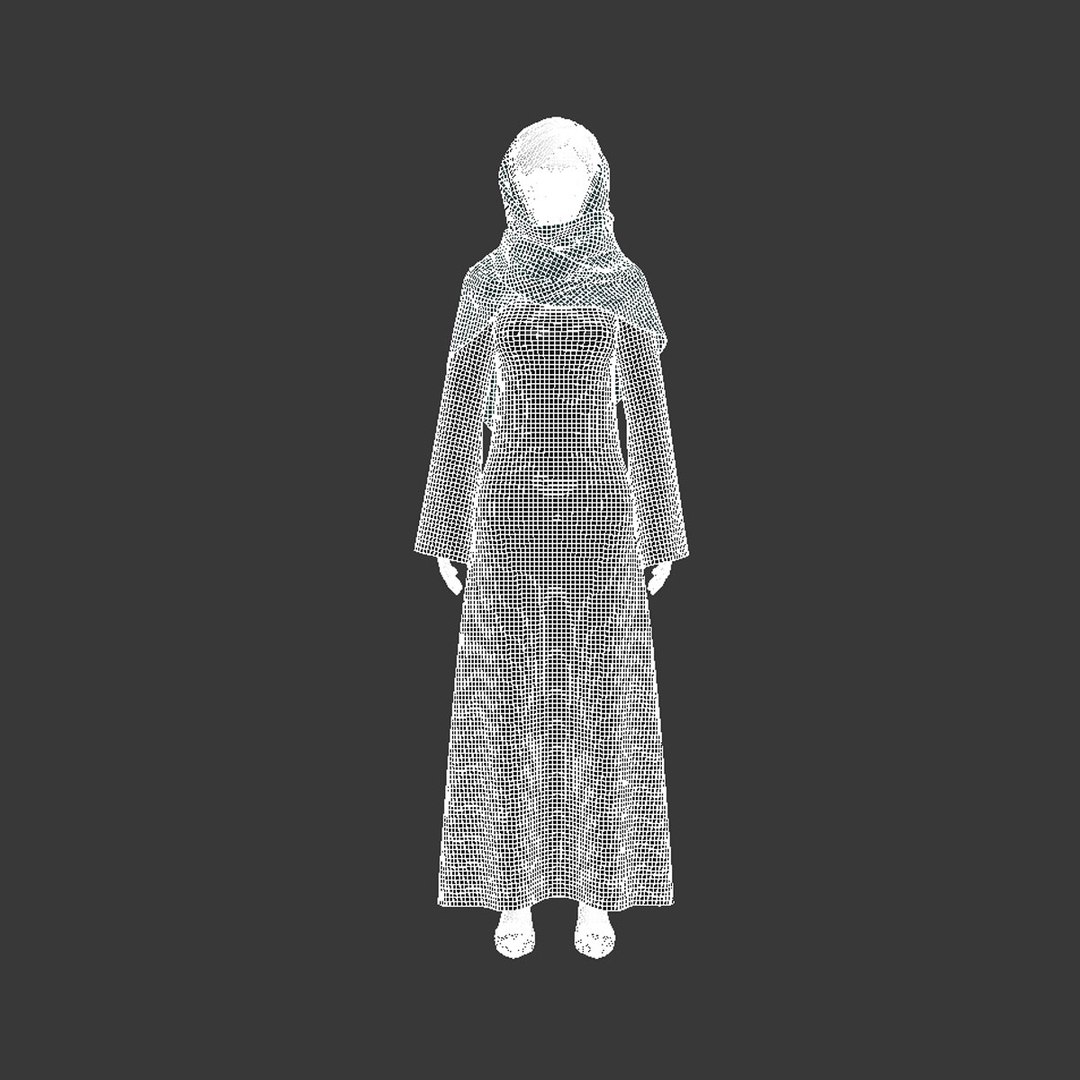 Arab Abaya 3D Model - TurboSquid 1401546
