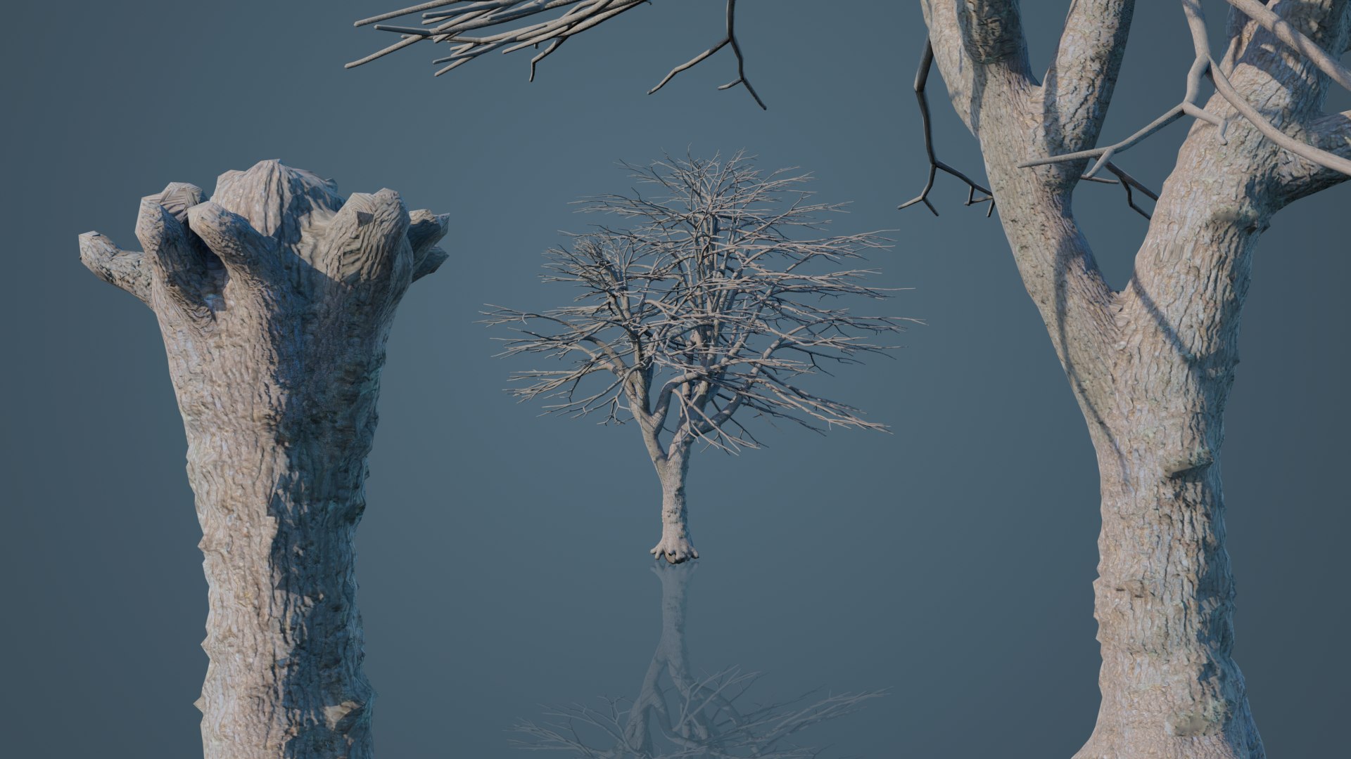 3D Big Dead Trees - TurboSquid 1815248