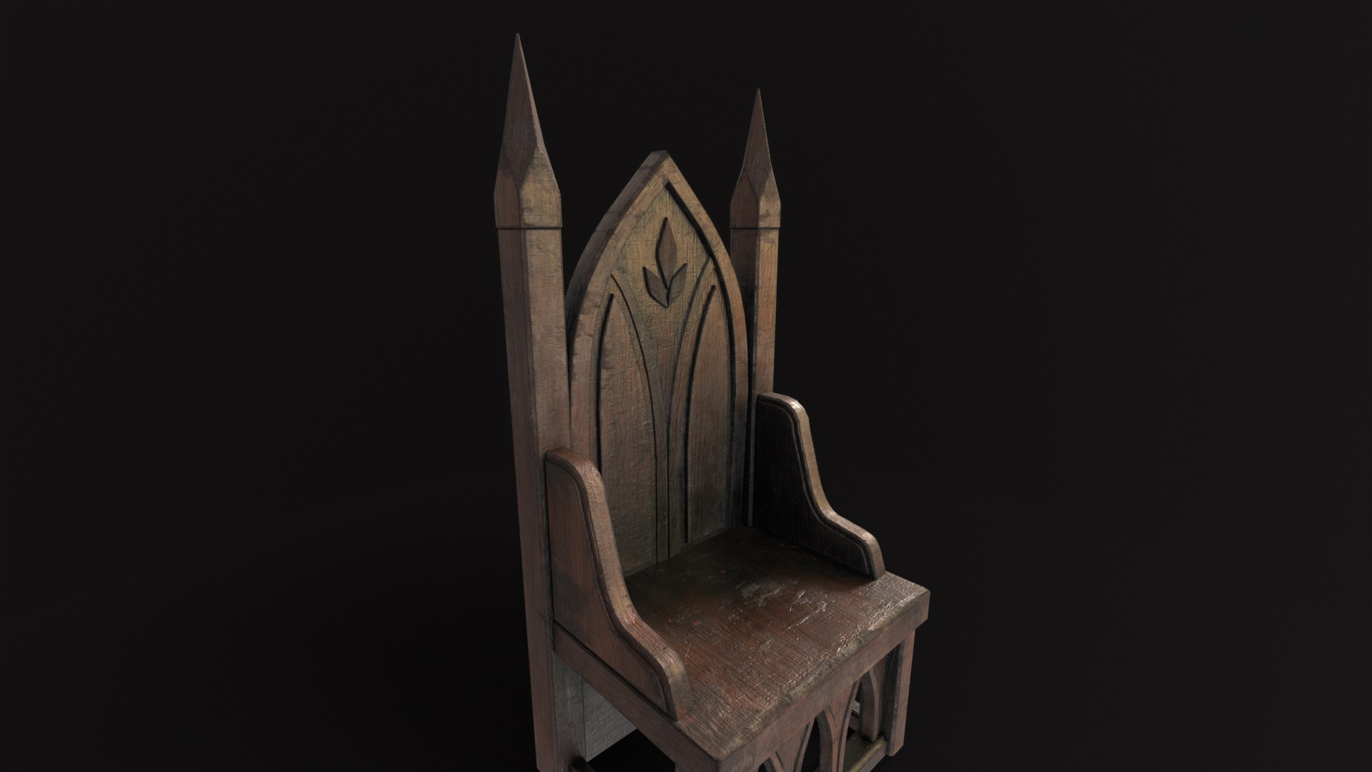 3D Gothic Church Chair - TurboSquid 2232008
