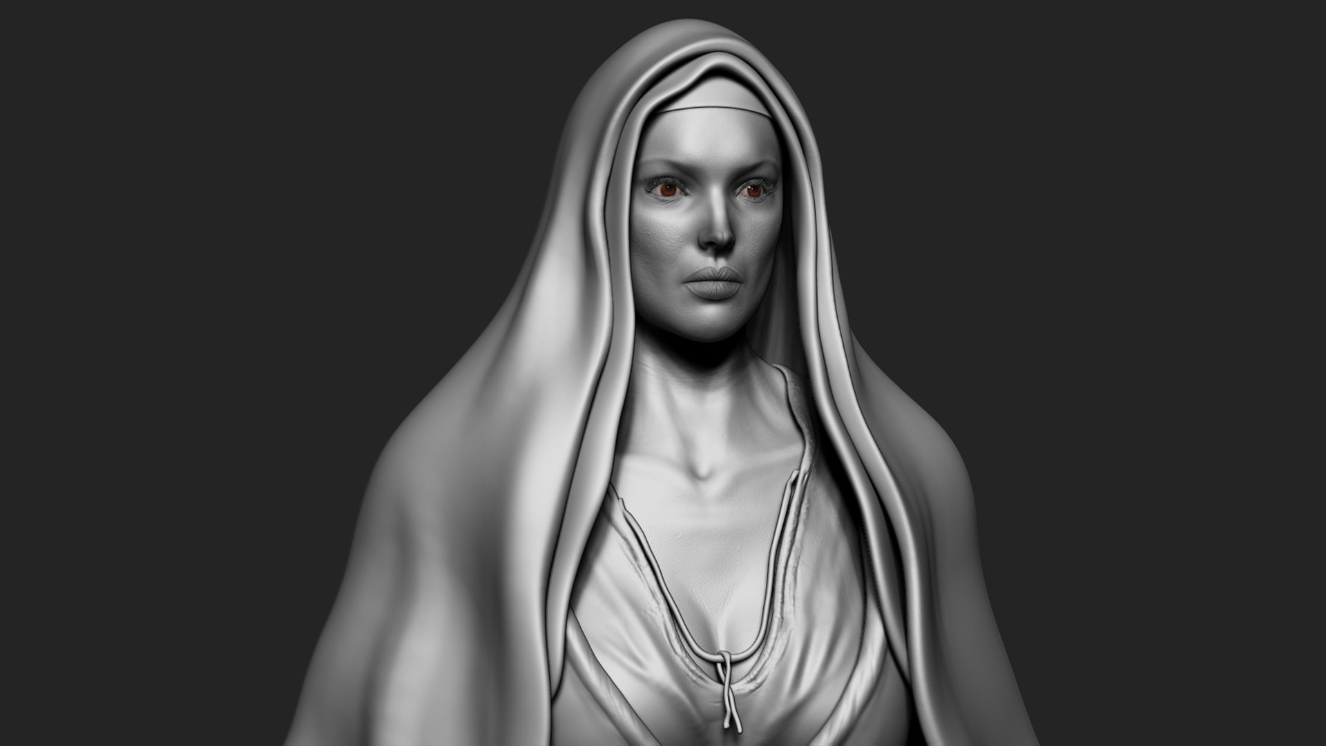 3D Model Nun Woman - TurboSquid 2026790