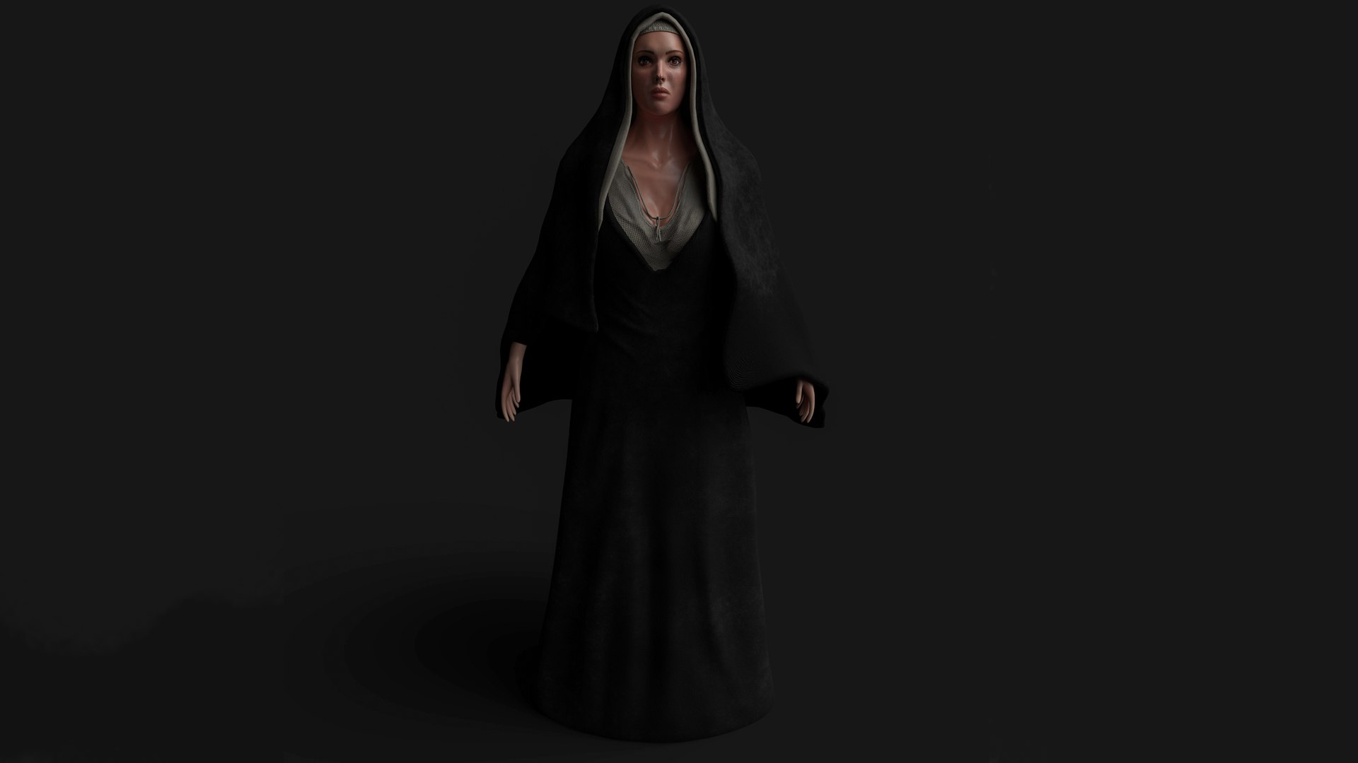 3D Model Nun Woman - TurboSquid 2026790
