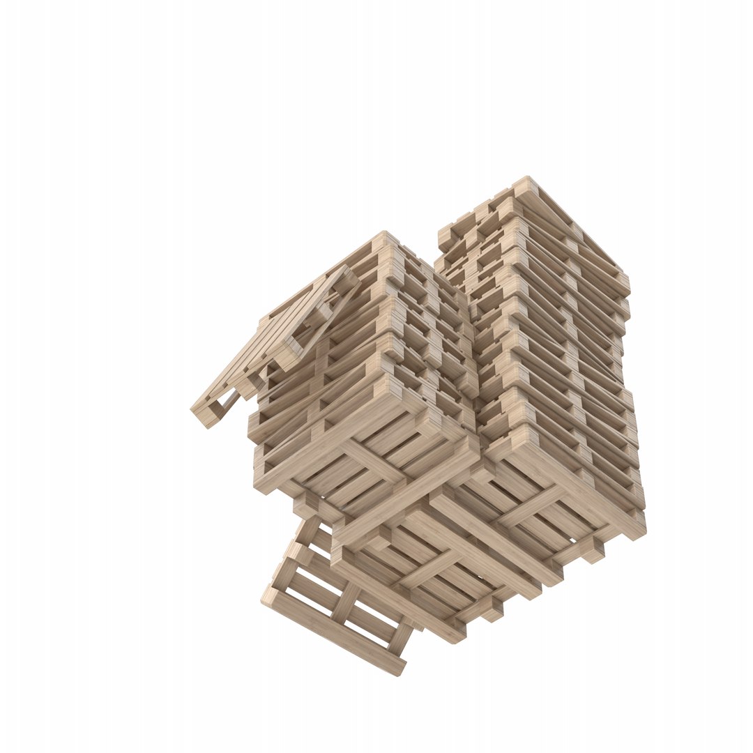 3D Stack Of Wooden Pallets - TurboSquid 2020426
