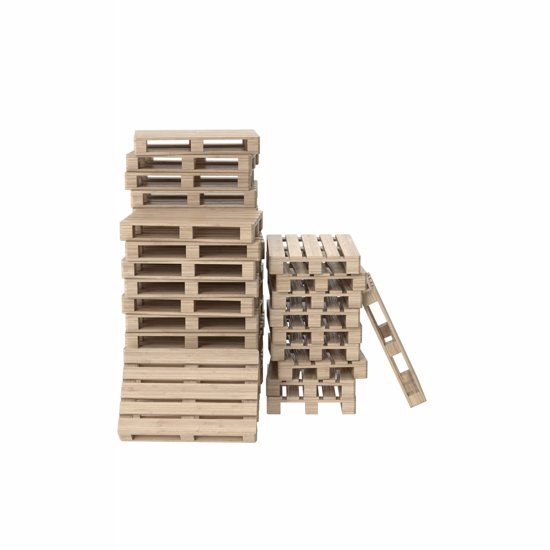 3D Stack Of Wooden Pallets - TurboSquid 2020426
