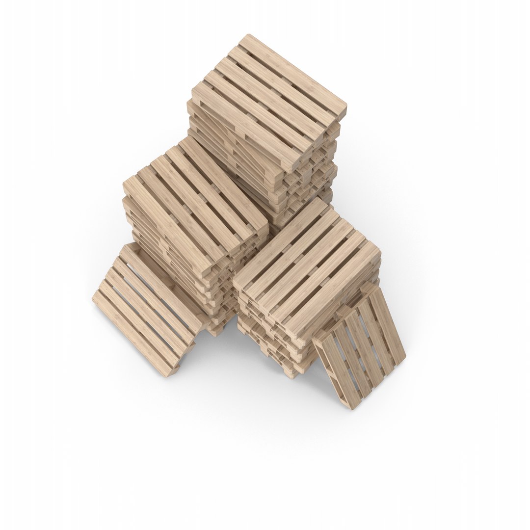 3D Stack Of Wooden Pallets - TurboSquid 2020426