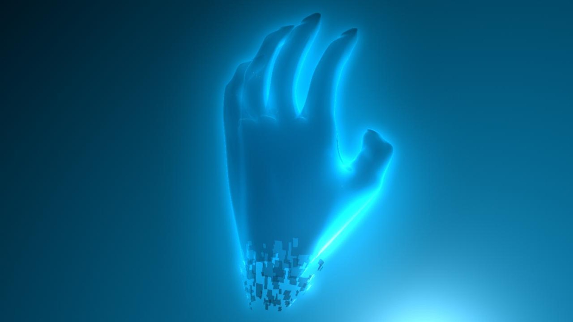 3d Holographic Human Hand