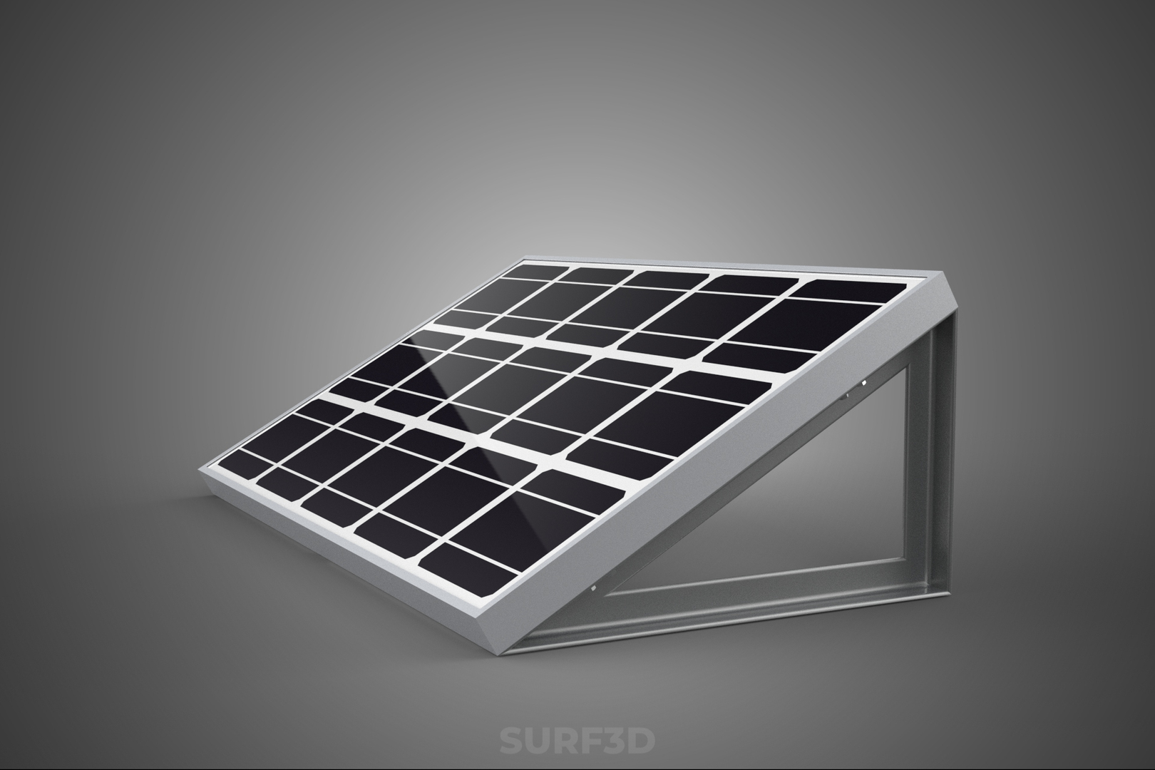 ABGEWINKELT STAND PV SOLAR PANEL MODUL ZELLE PHOTOVOLTAIK ERNEUERBAR 3D ...