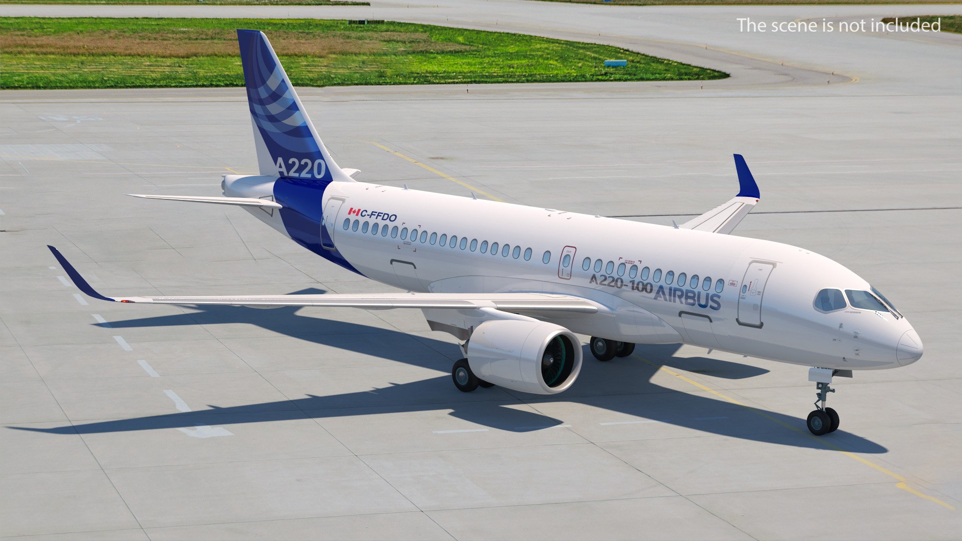 Airbus a220 100 simple 3D model - TurboSquid 1575412