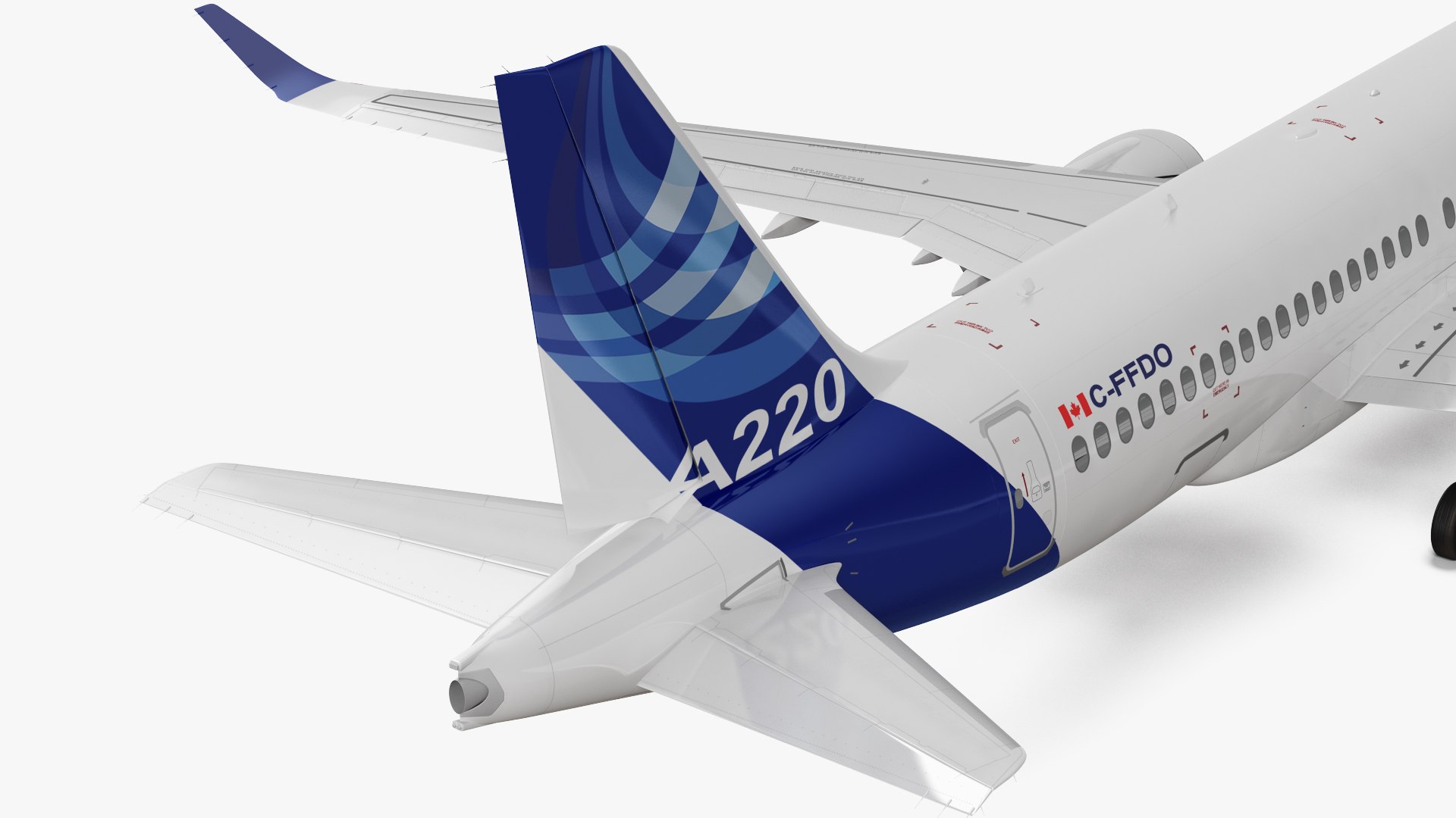 Airbus a220 100 simple 3D model - TurboSquid 1575412