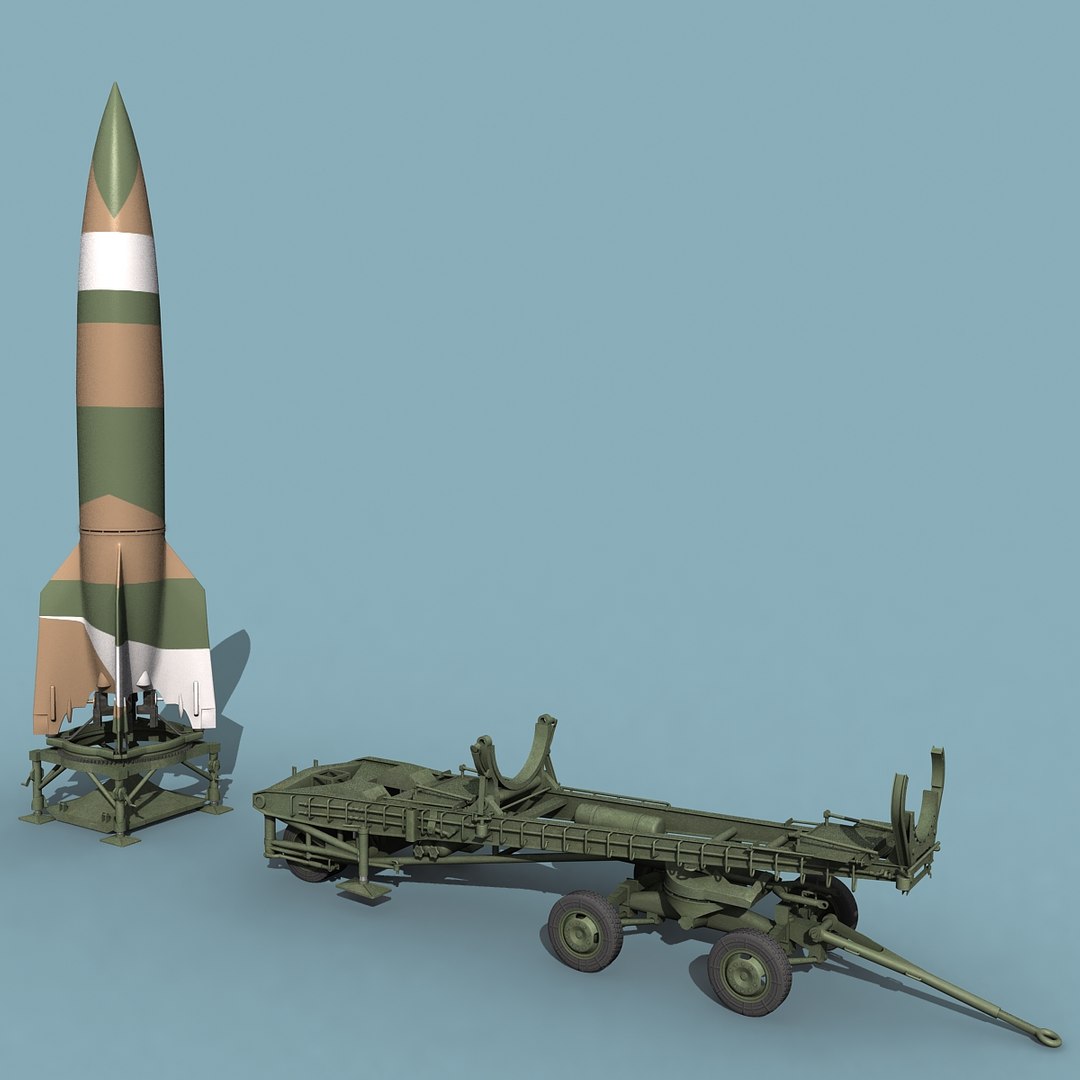3dsmax German V-2 Missile Wwii