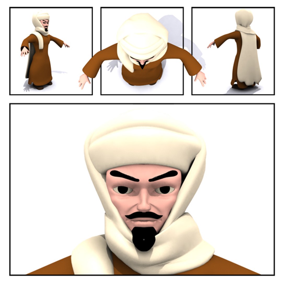 3d Arab Character Ready Model