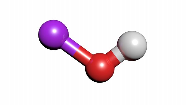 3D sodium hydroxide molecule naoh model - TurboSquid 1427090