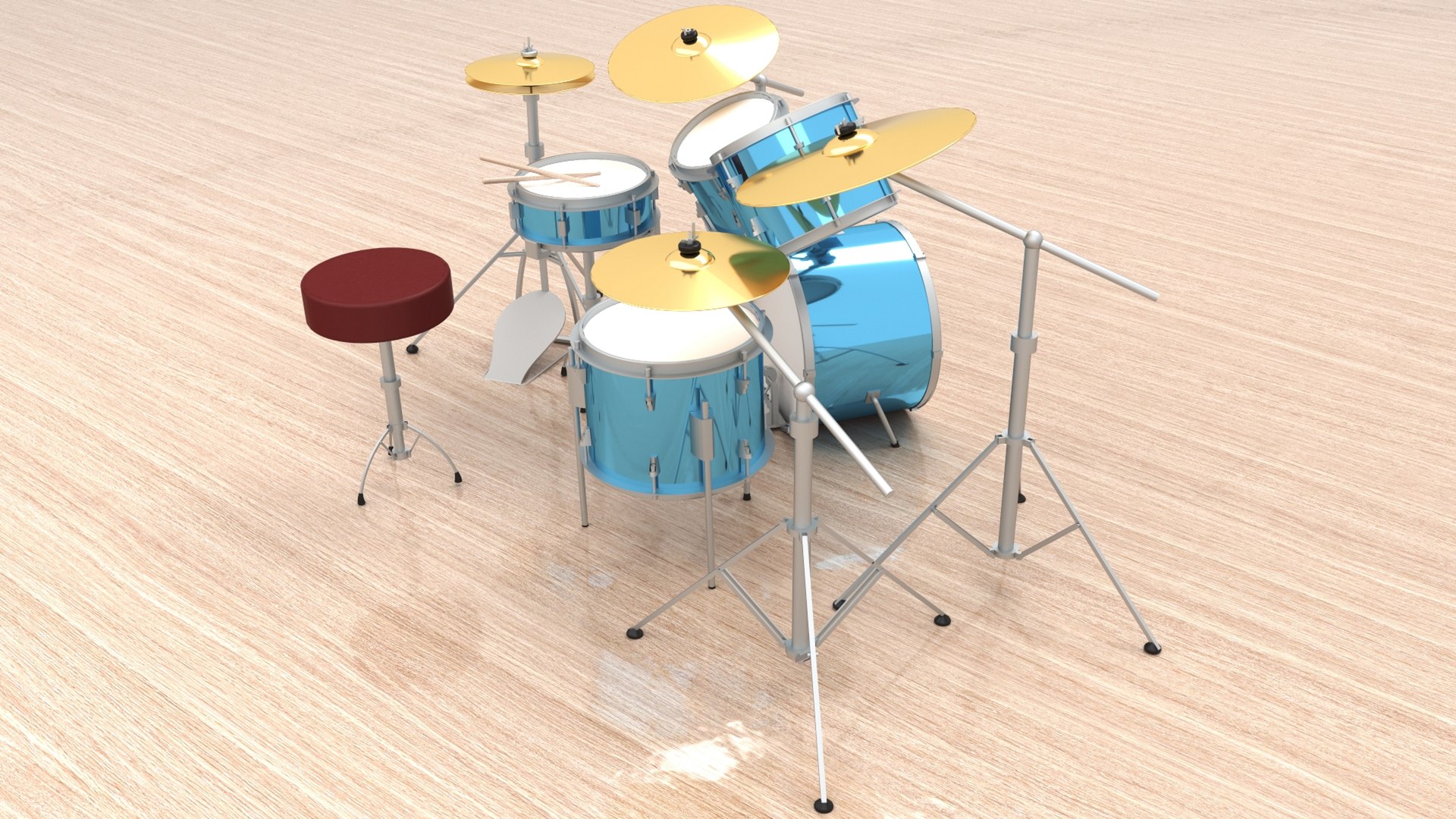 3D Model Drum Set - TurboSquid 1761170