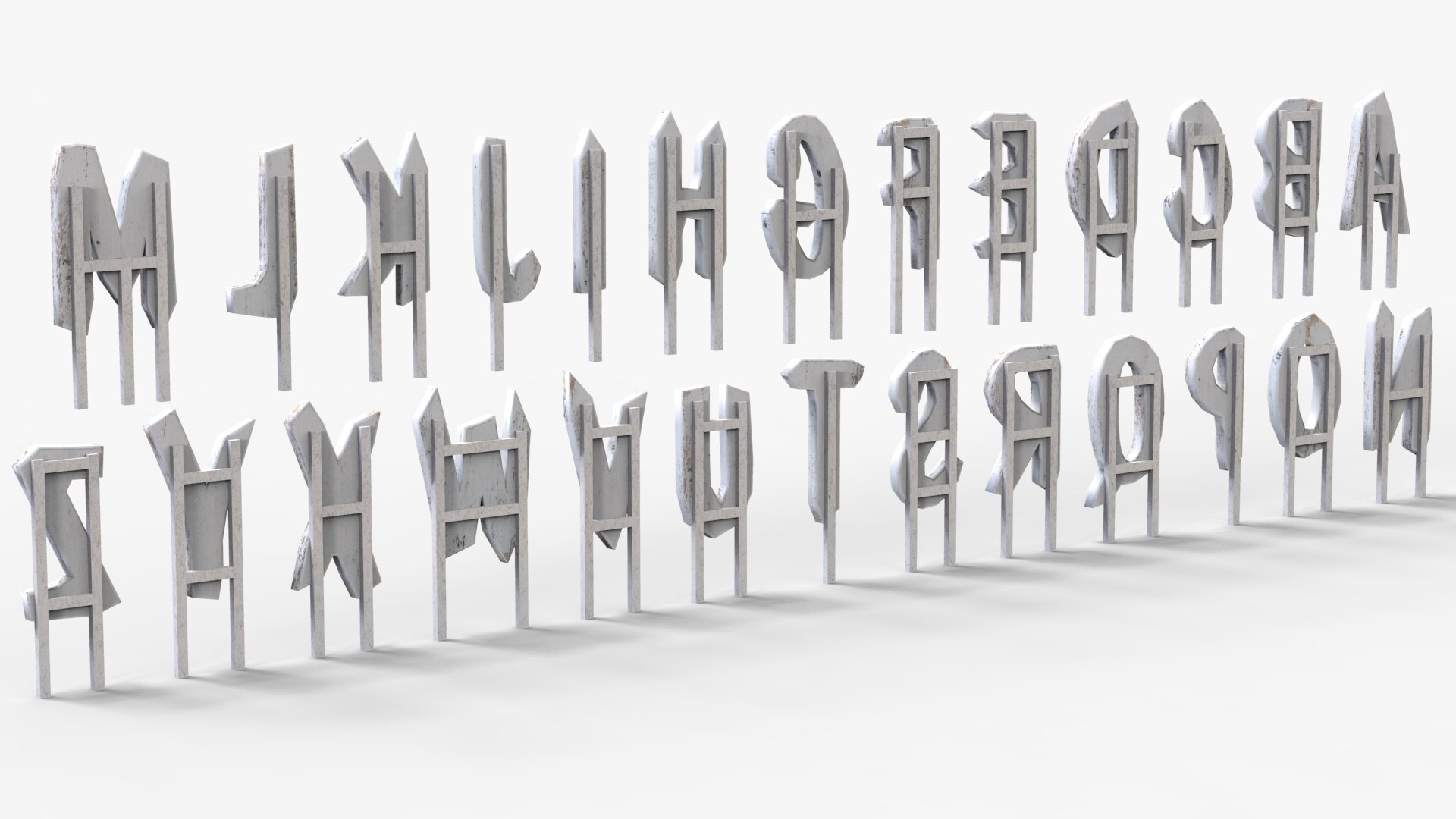 Alphabet Sign 3D Model - TurboSquid 1986137