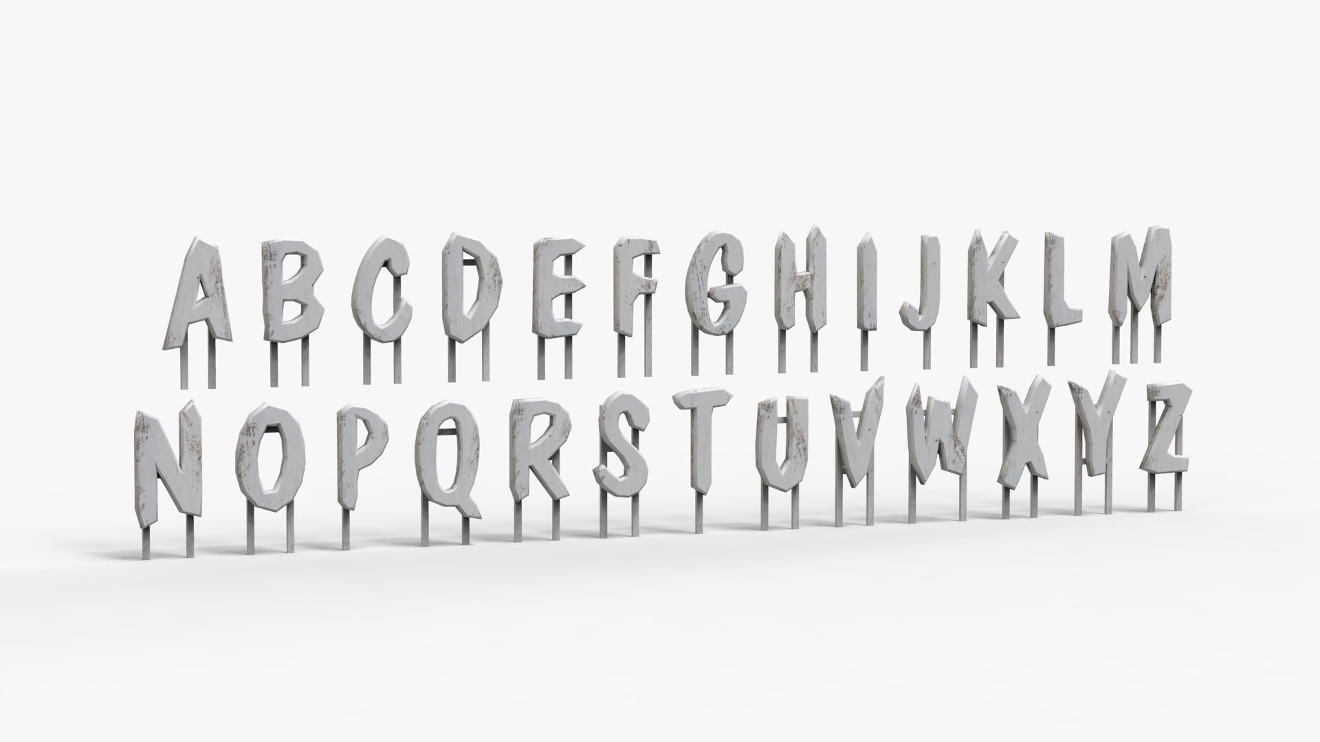 Alphabet Sign 3D Model - TurboSquid 1986137