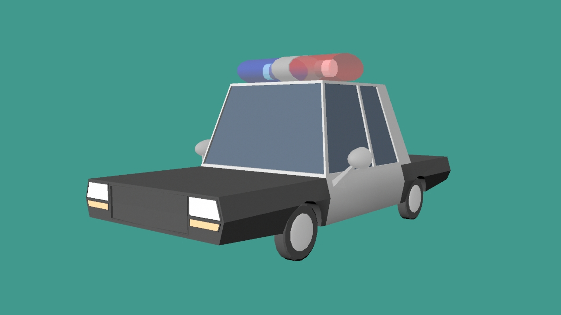 Simple Police Car 3D Model - TurboSquid 1302053