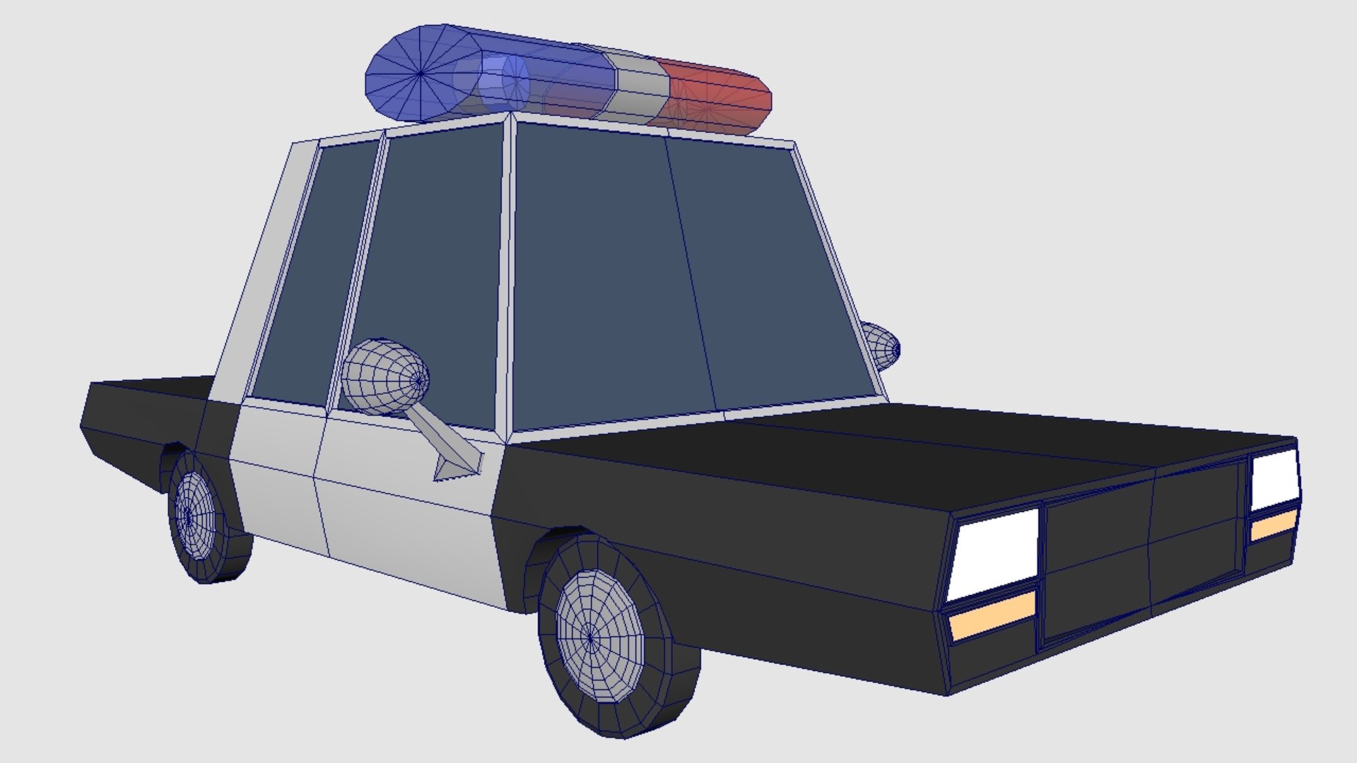 Simple Police Car 3D Model - TurboSquid 1302053