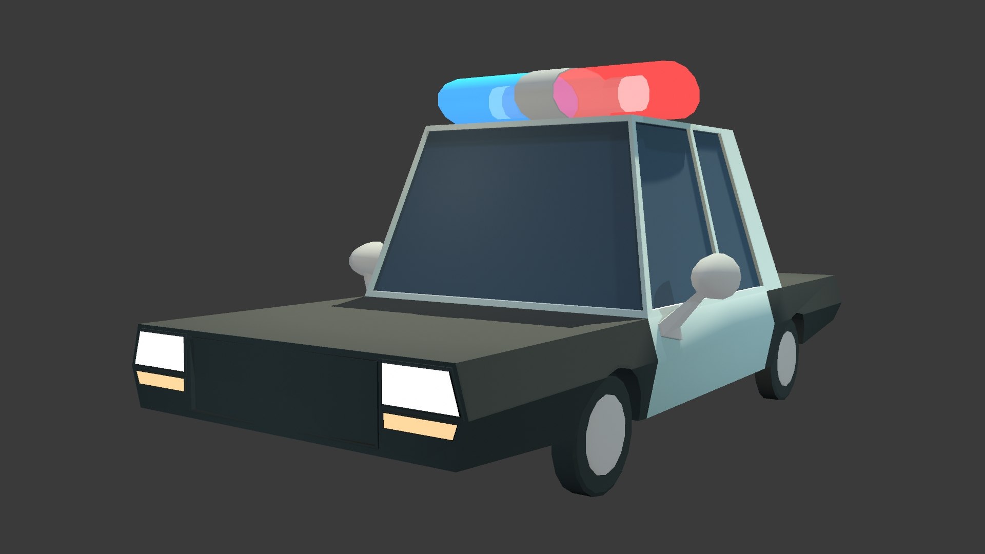 Simple Police Car 3D Model - TurboSquid 1302053